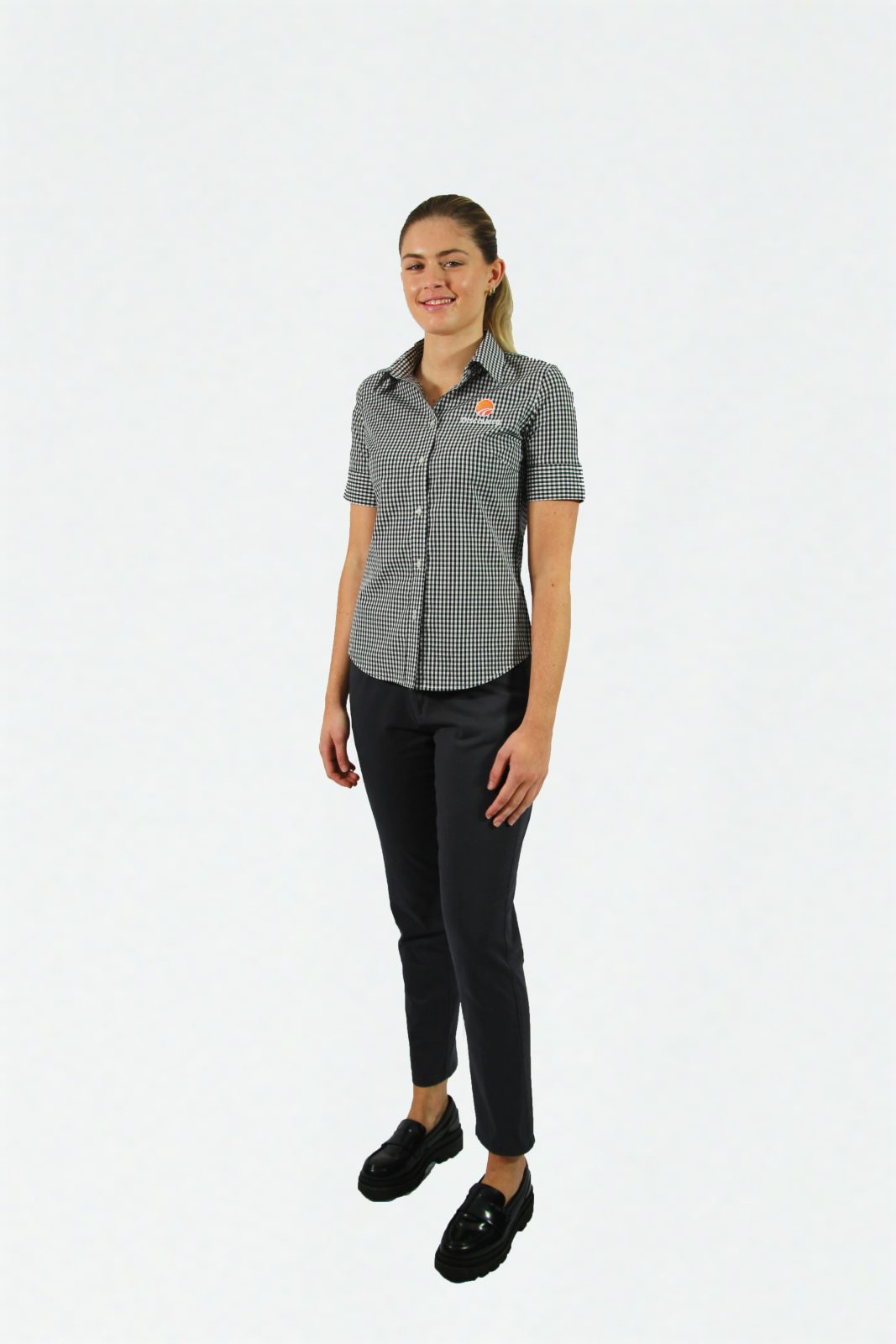 Ladies Short Sleeve Slim Fit Office Shirt | FSD Parks